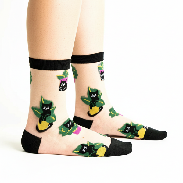 CUTE CAT NET SOCKS – Funky Dunky Store