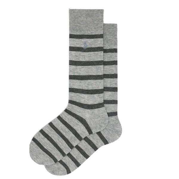 POLO HEATHER GREY BOLD LINES SOCKS – Funky Dunky Store