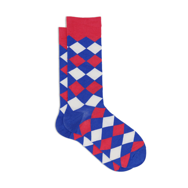 BLUE DIAMOND PATTERN SOCKS – Funky Dunky Store